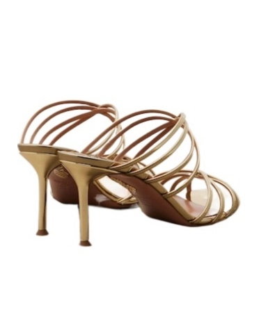 AQUAZZURA Mirrored Leather Mules