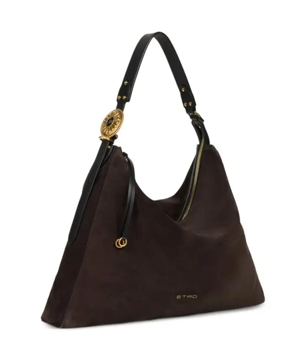 Etro Large Suede Rosette Bag
