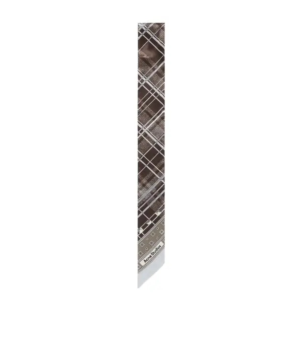 Acne Studios Checked Scarf - Gray-brown