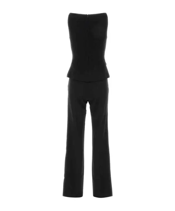 SELF-PORTRAIT Sleeveless Crepe Jumpsuit