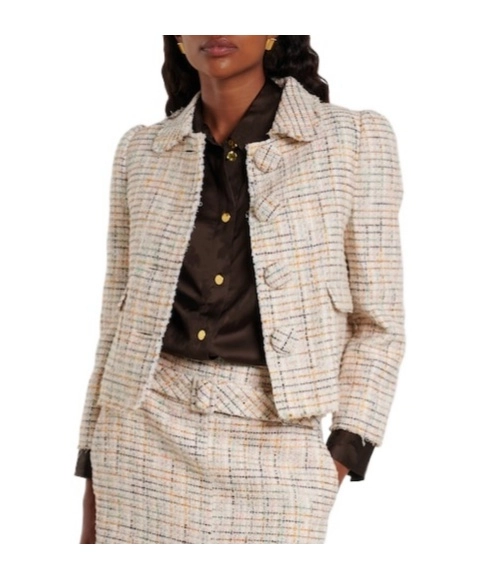 SHUSHU/TONG Short Plaid Jacket