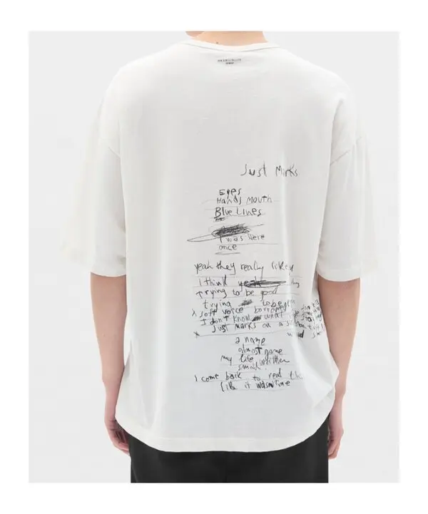 ANN DEMEULEMEESTER Text-print Cotton T-shirt