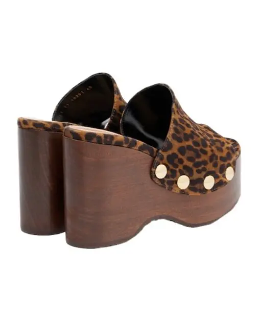 GIANVITO ROSSI Ardéa Leopard-print Suede Wedge Mules