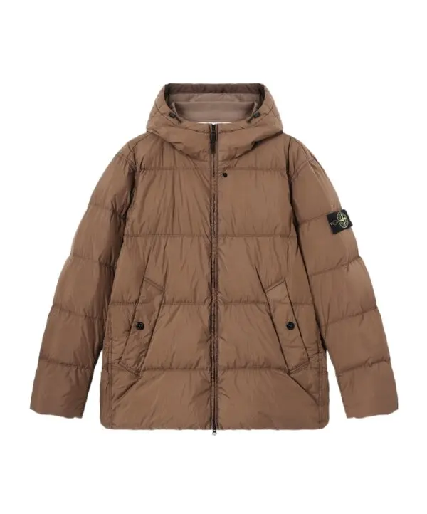 Stone Island Wind-resistant Down Jacket With Anti-drop
