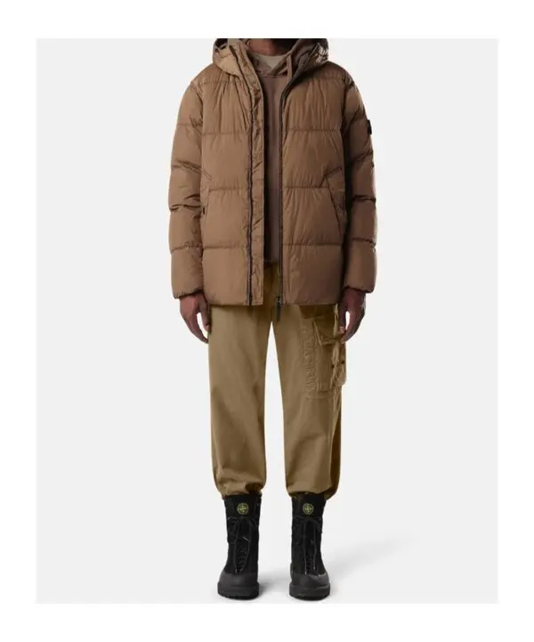 Stone Island Wind-resistant Down Jacket With Anti-drop