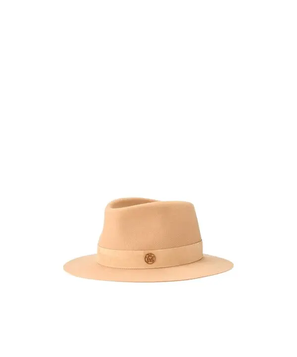 MAISON MICHEL André Logo-detail Fedora Hat