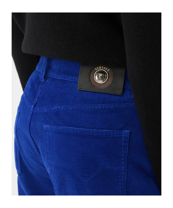 Versace Straight Corduroy Velvet Pants