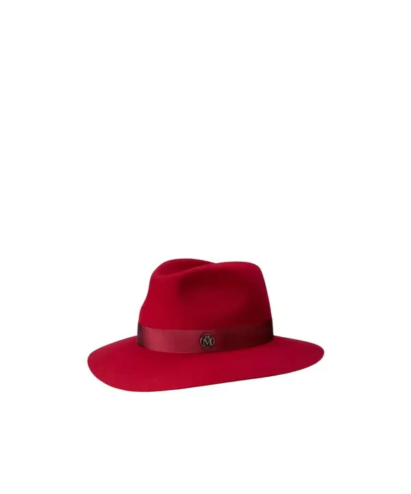 MAISON MICHEL Henrietta Logo-detail Fedora Hat