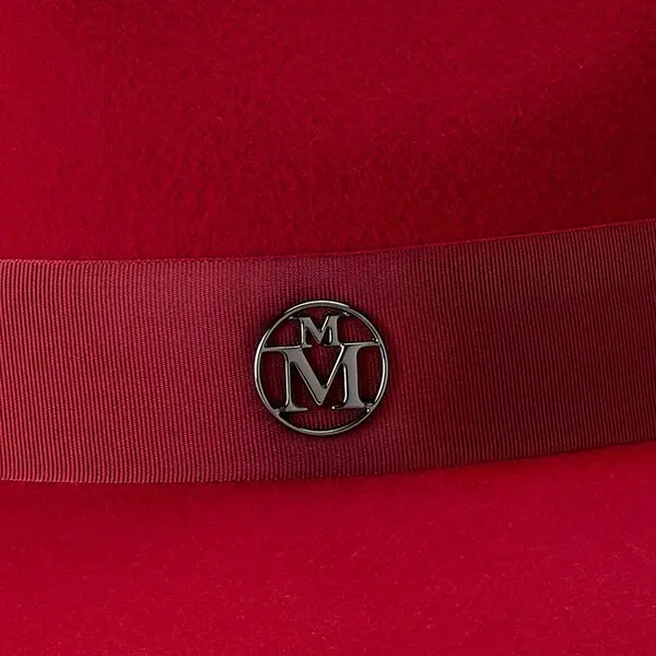 MAISON MICHEL Henrietta Logo-detail Fedora Hat