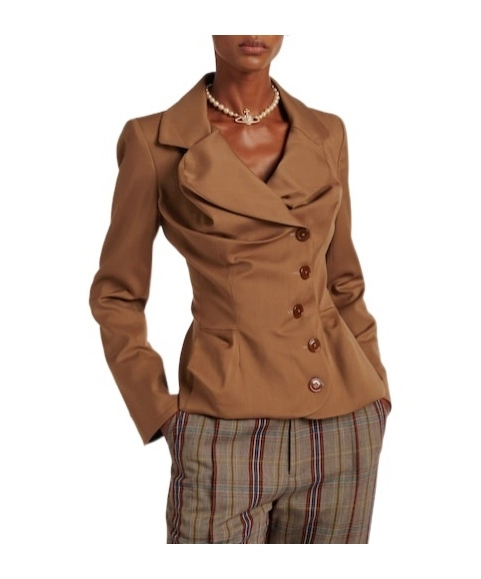 VIVIENNE WESTWOOD Draped Peplum Virgin Wool Jacket