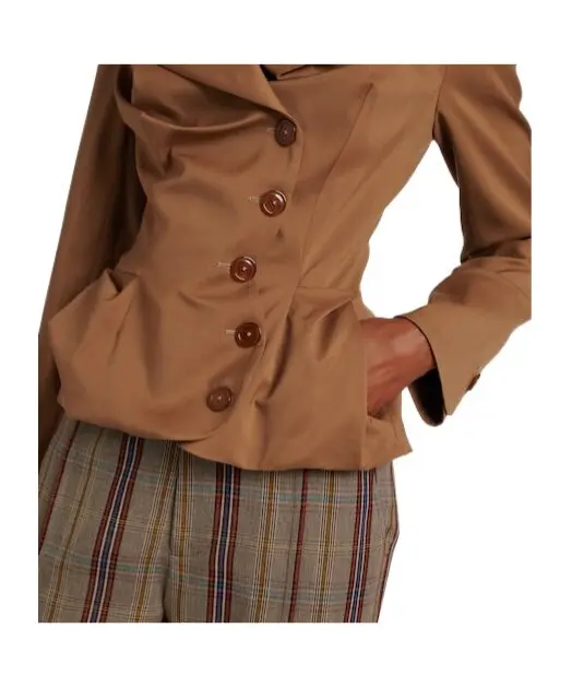 VIVIENNE WESTWOOD Draped Peplum Virgin Wool Jacket