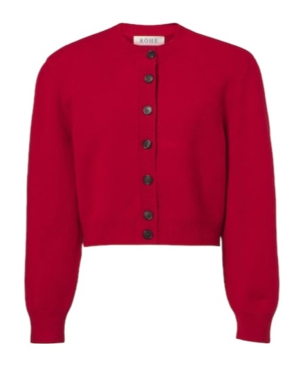 RÓHE Cropped Wool Cardigan