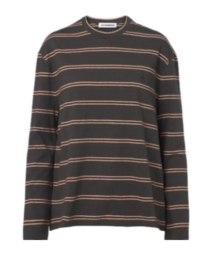 JIL SANDER Striped Long Sleeve Cotton T-shirt - No
