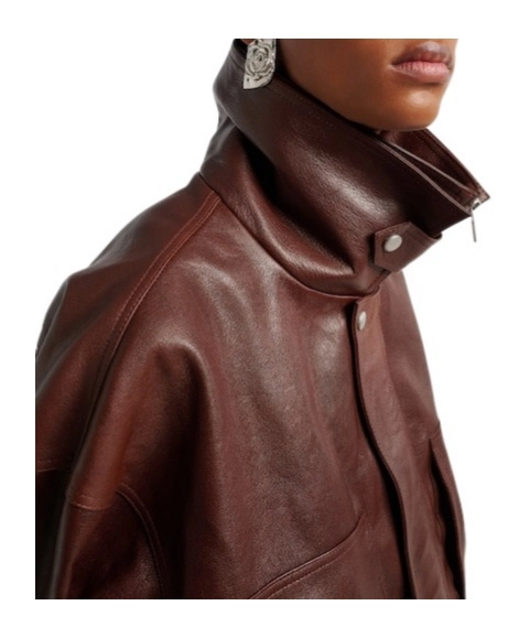Magda Butrym Leather Blouson Jacket