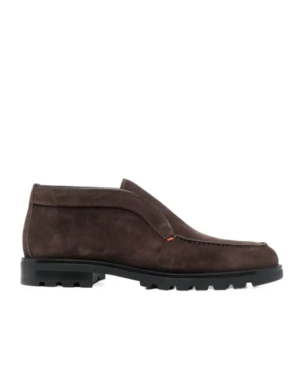 Santoni Almond-toe Slip-on Loafers