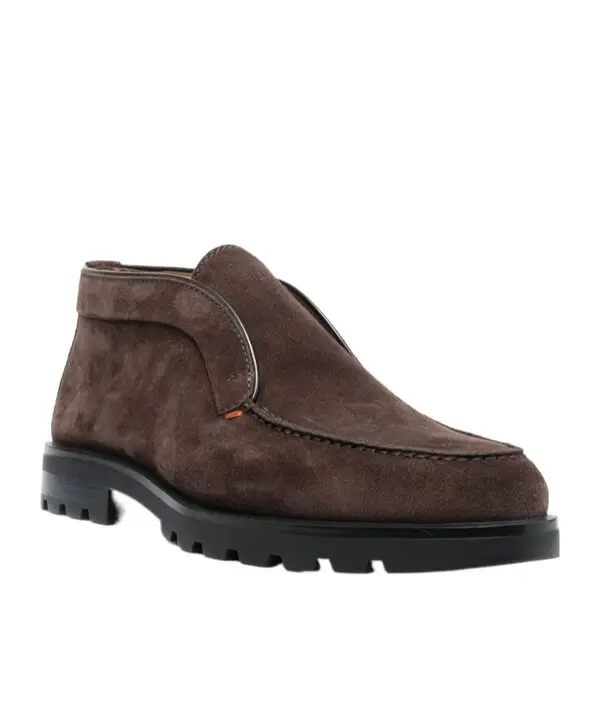 Santoni Almond-toe Slip-on Loafers