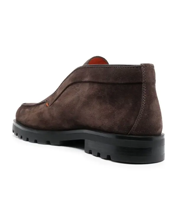 Santoni Almond-toe Slip-on Loafers