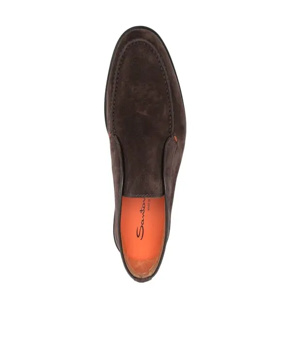 Santoni Almond-toe Slip-on Loafers