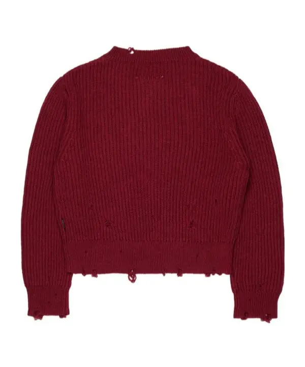 MAISON MARGIELA Distressed Ribbed-knit Sweater