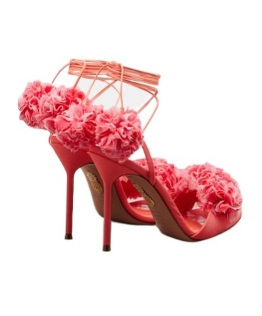 AQUAZZURA Leather-trimmed Sandals