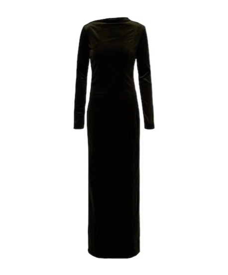 JIL SANDER Cotton Velvet Gown - Black
