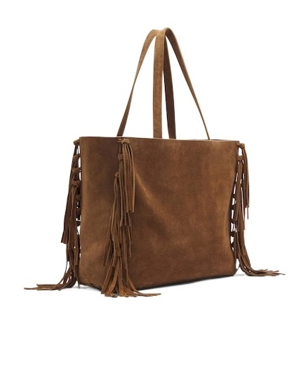 NILI LOTAN Joni Fringed Suede Tote Bag