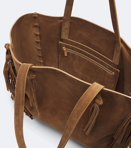 NILI LOTAN Joni Fringed Suede Tote Bag