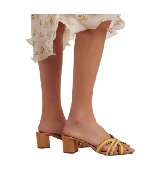 AQUAZZURA Color Block Woven Sandals