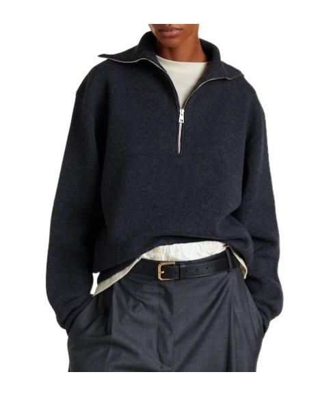 RÓHE Wool And Cashmere Half-zip Sweater