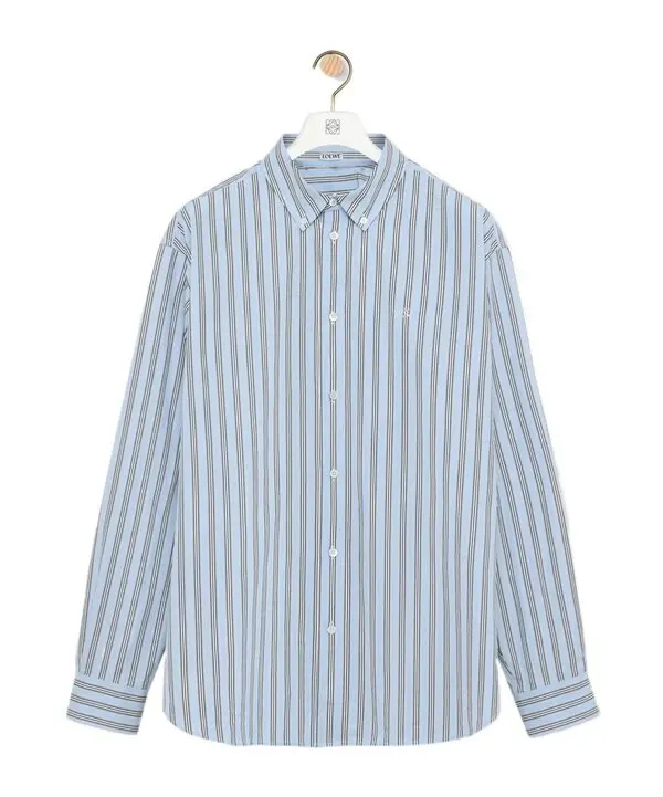 Loewe Oversized Striped Shirt - Blue/white