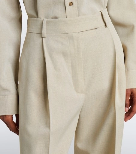RÓHE Wool And Silk-blend Straight Pants