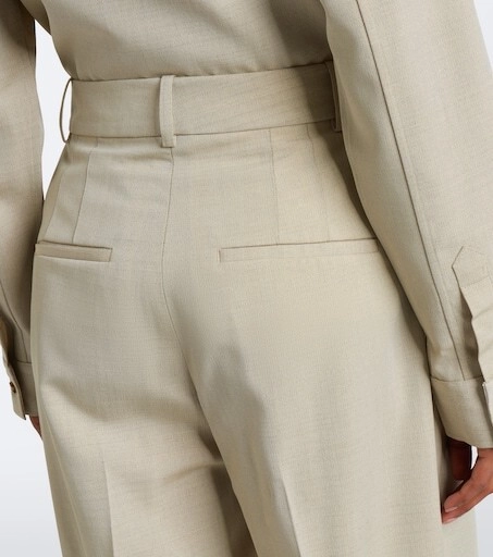 RÓHE Wool And Silk-blend Straight Pants