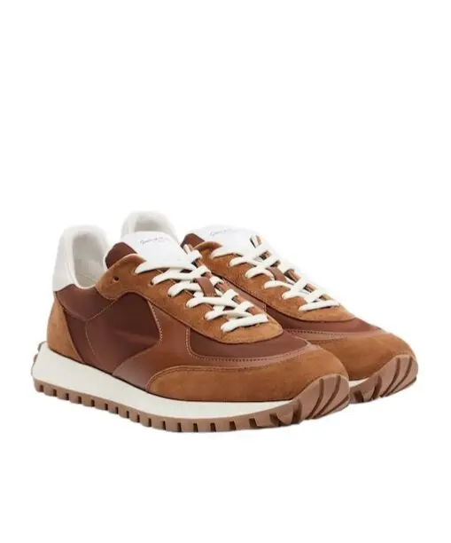 GIANVITO ROSSI Leather And Suede Sneakers