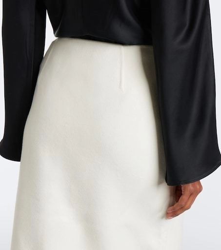 RÓHE Fringed Wool And Cashmere Midi Skirt