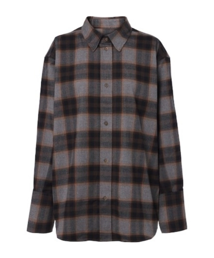 RÓHE Checked Cotton Flannel Shirt