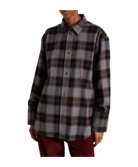 RÓHE Checked Cotton Flannel Shirt