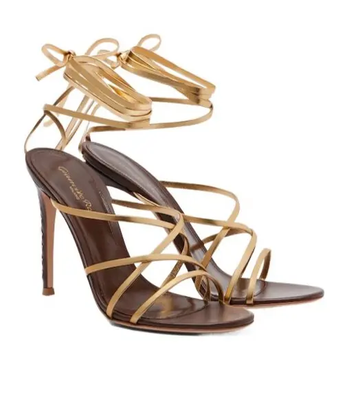 GIANVITO ROSSI Metallic Leather Sandals - Multicolor