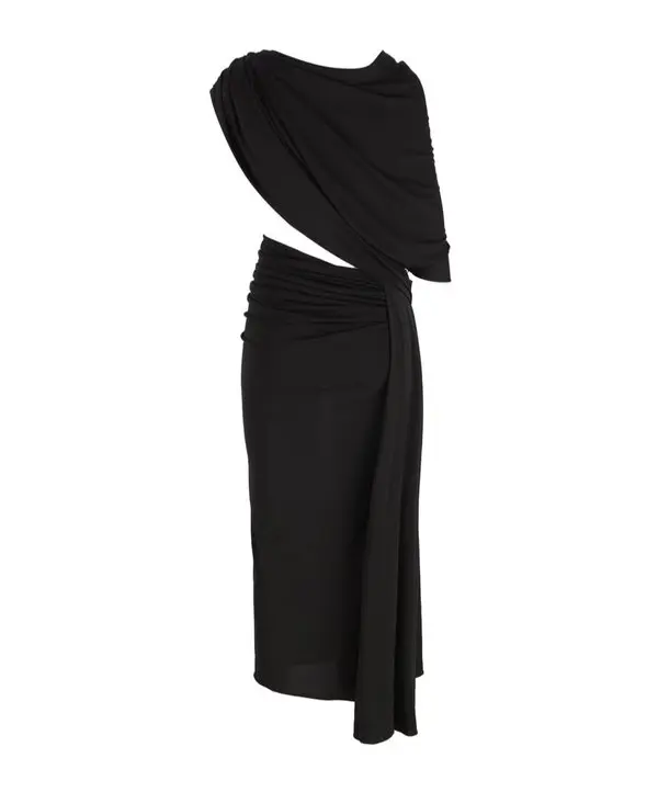 Balenciaga Midi-length Twist-front Draped Dress