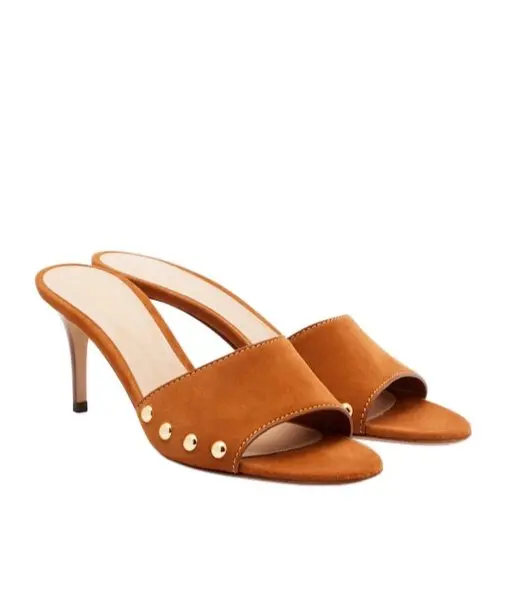 GIANVITO ROSSI Embellished Suede Sandals