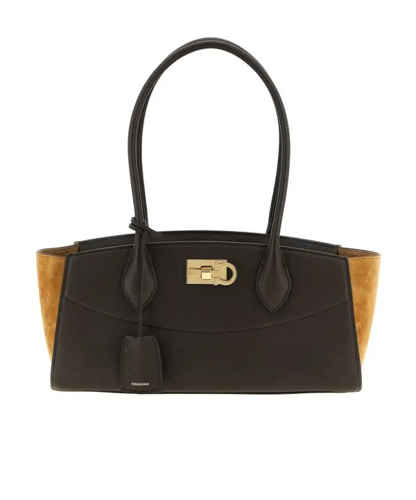 FERRAGAMO Double-handle Handbag - Brown