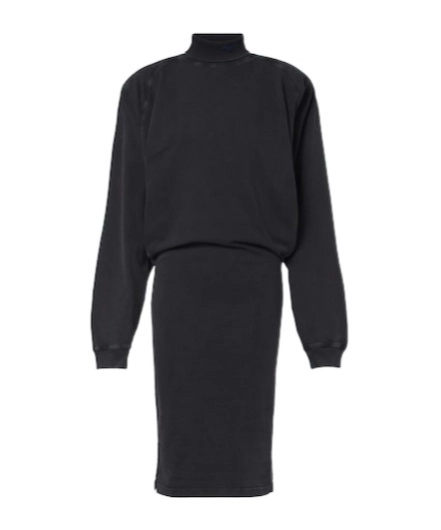 MUGLER Cotton Jersey Sweatshirt Dress