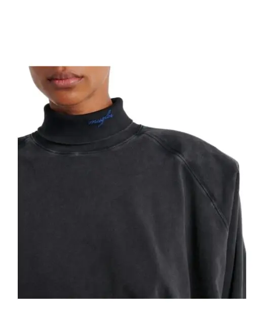 MUGLER Cotton Jersey Sweatshirt Dress