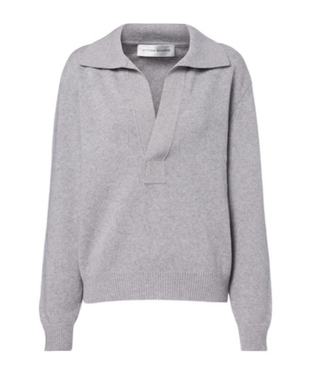 Victoria Beckham Genevieve Wool And Cashmere Sweater - Gray