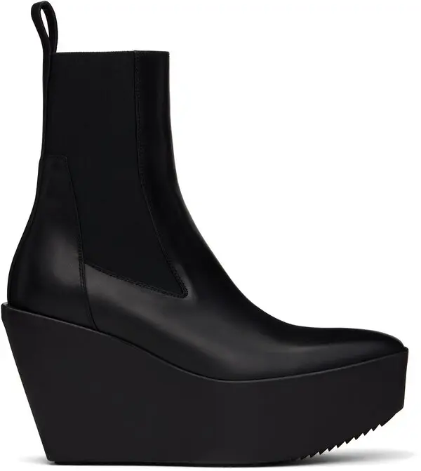 Rick Owens Thick Soled Chelsea Boots - Black