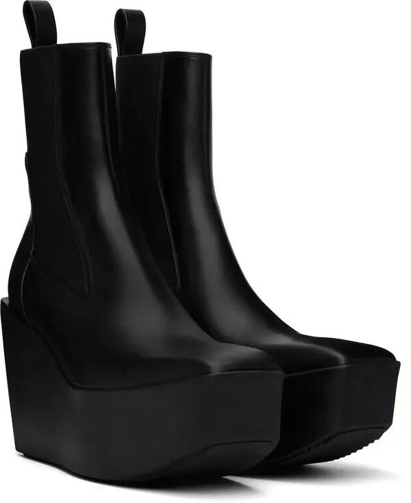 Rick Owens Thick Soled Chelsea Boots - Black