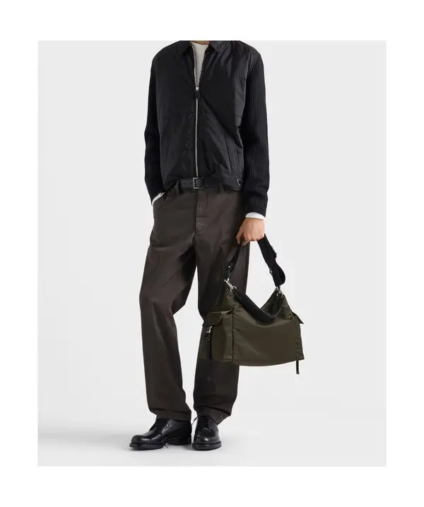 Prada Explore Re-nylon And Leather Bag - Forest