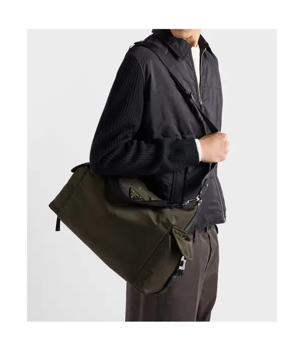 Prada Explore Re-nylon And Leather Bag - Forest