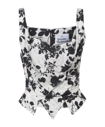 VIVIENNE WESTWOOD Sunday Floral Bustier Top - White