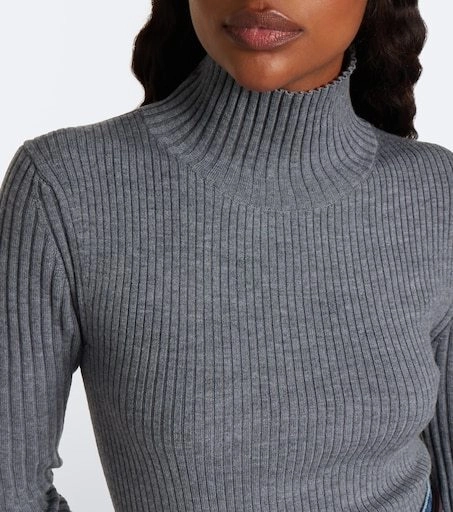 Victoria Beckham Ribbed-knit Wool-blend Sweater