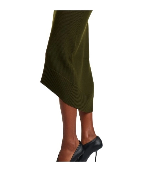 Victoria Beckham Ribbed-knit Wool Midi Skirt